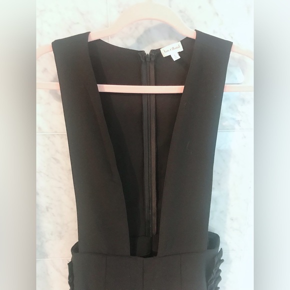 Unique Vintage | Pants & Jumpsuits | Retro Style Black Pinafore Cropped ...